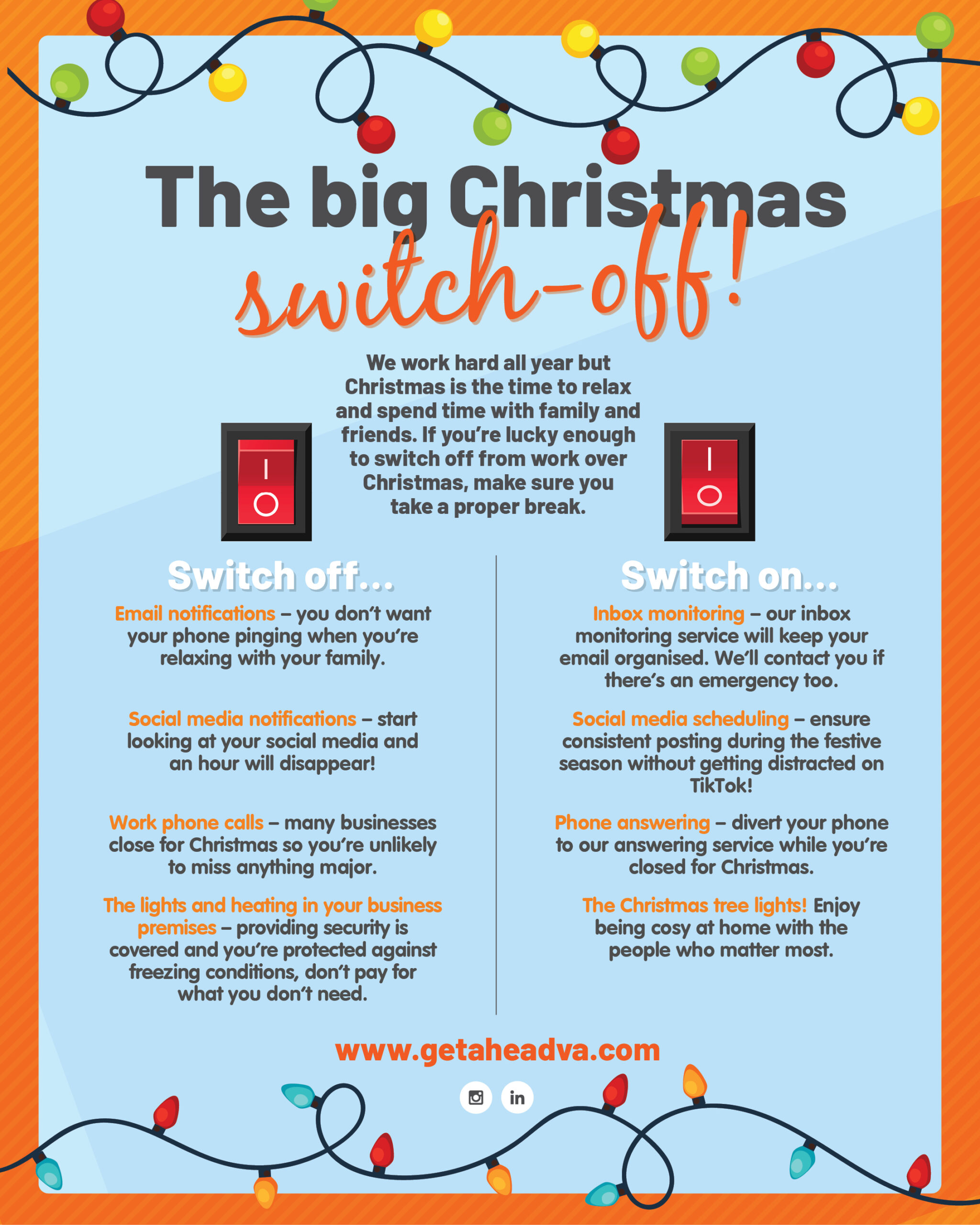 The Big Christmas Switch-Off - Get Ahead VA